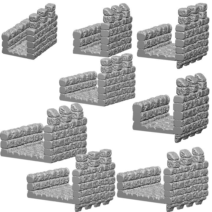 3D Printable Castle builder - Walls by ARTMARKEVYCH