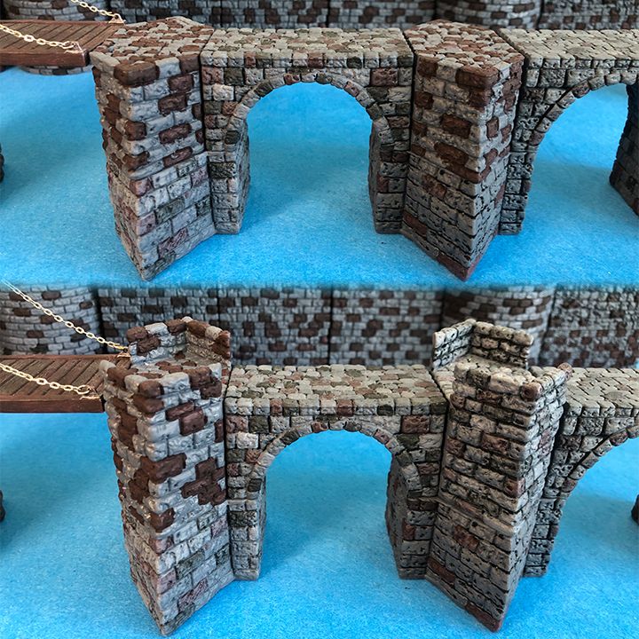 3D Printable Castle builder - Medieval Bridges by ARTMARKEVYCH