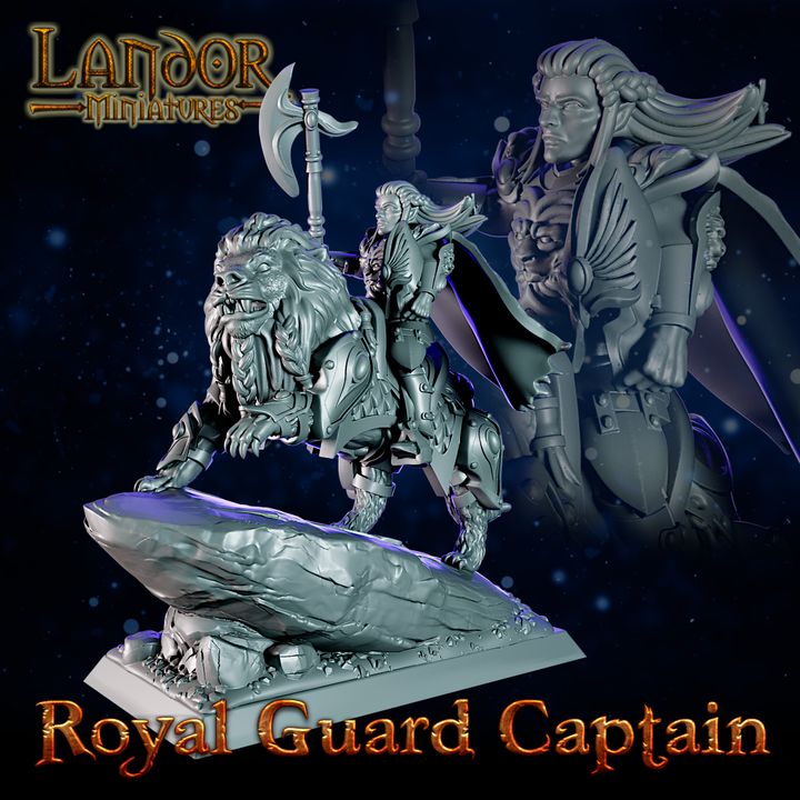3D Printable Royal Guard Captain by Landor Miniatures
