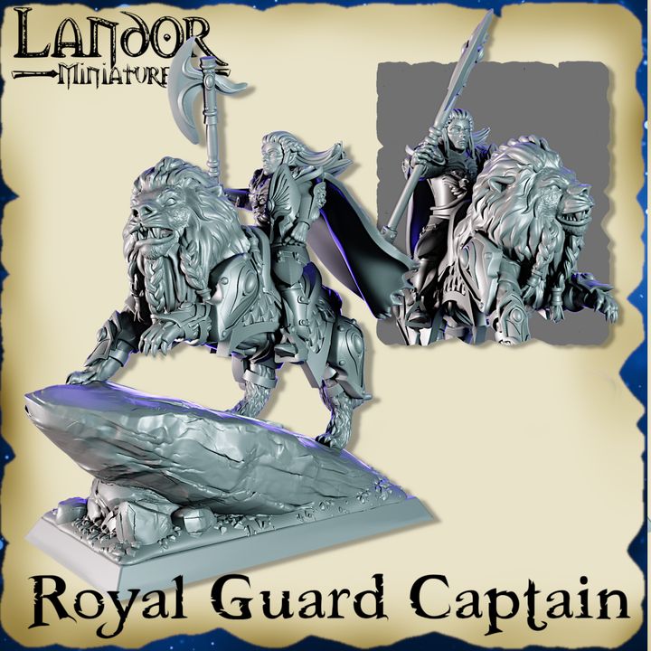 3D Printable Royal Guard Captain by Landor Miniatures