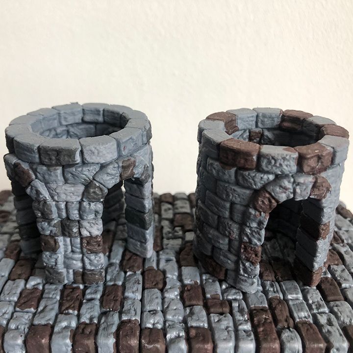 3D Printable Castle builder - Round small towers by ARTMARKEVYCH