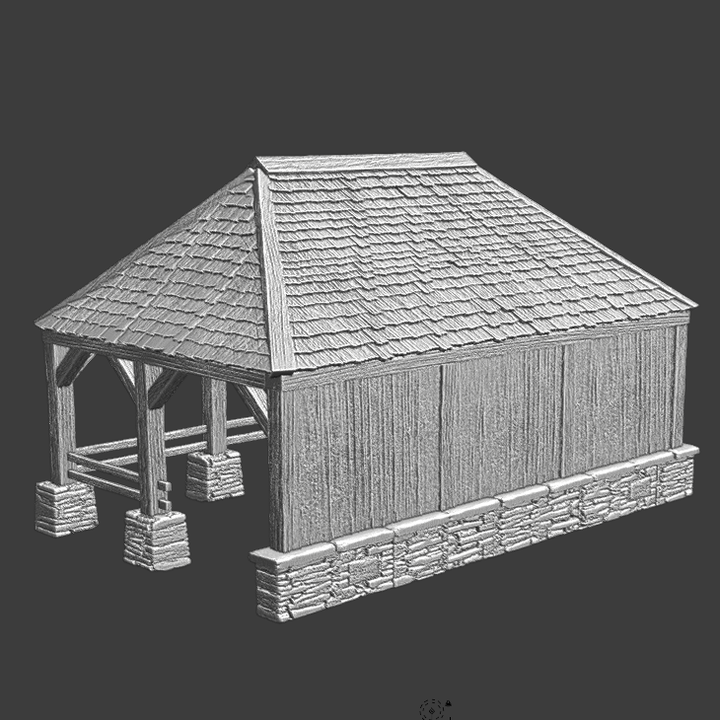3D Printable Medieval Stables - Wargaming Scenery ver. 2 by Northern ...
