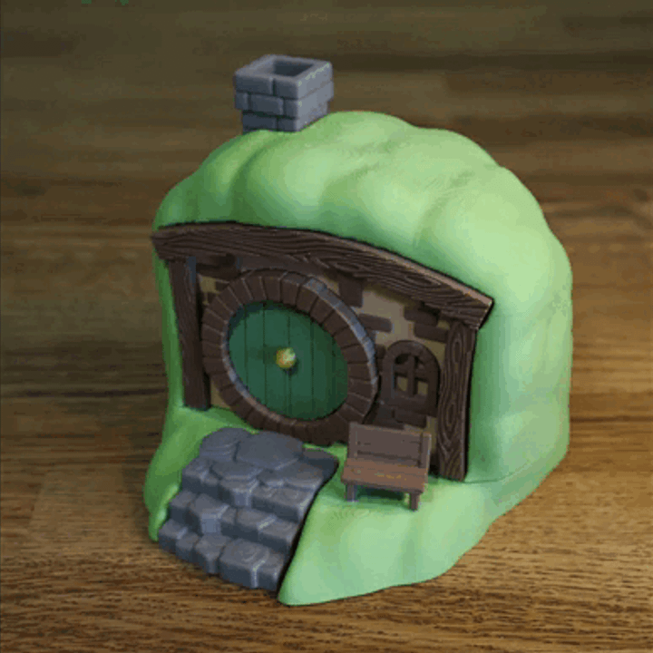 3D Printable Hobbit hole (coin bank) by Myron