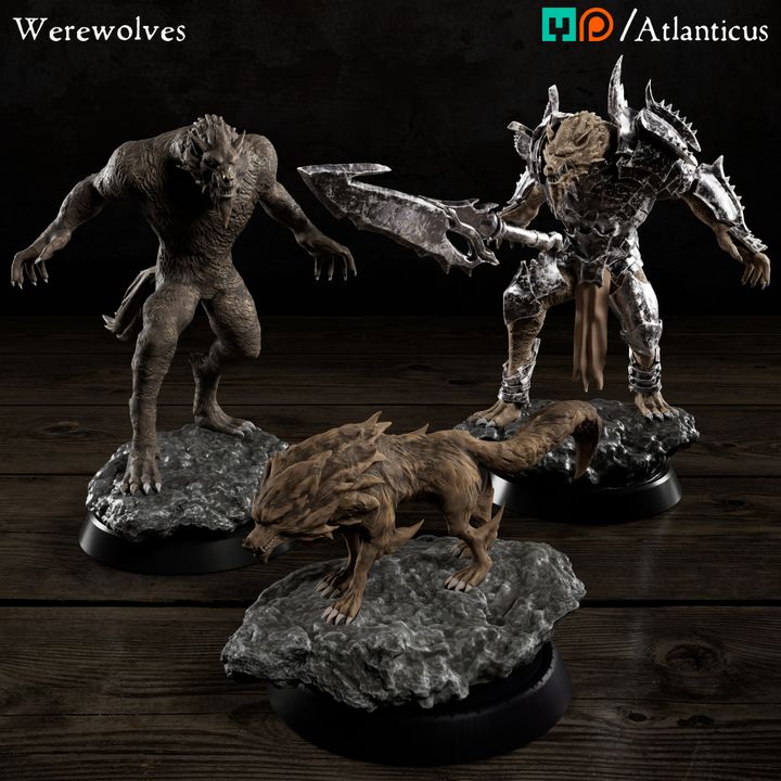3D Printable Werewolves - BUNDLE by Atlanticus Arts