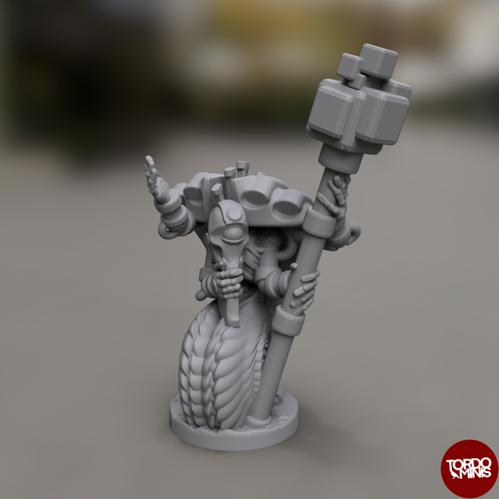 3D Printable Undead Metaloids: Snake magefisian (8/15mm) by Tordominis