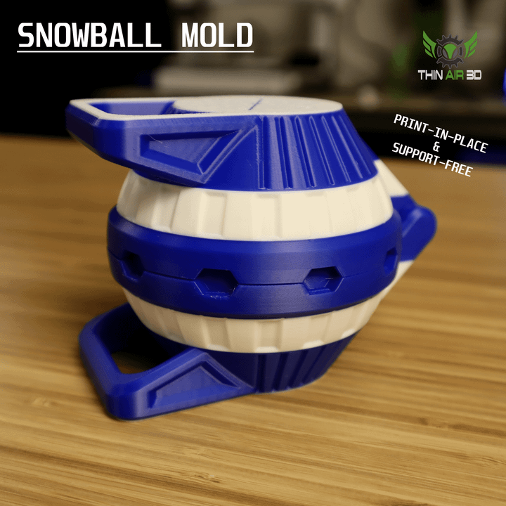 3D Printable Print-In-Place Snowball Mold by Thin Air 3D