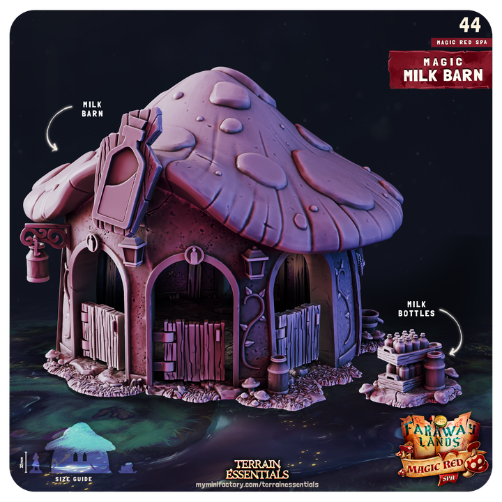 3D Printable Red Magic Terrain - Magic Milk Barn (Pre-Supported) by ...