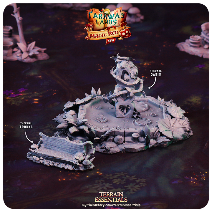 3D Printable Red Magic Terrain - Thermal Oasis (Pre-Supported) by ...