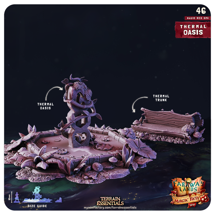 3D Printable Red Magic Terrain - Thermal Oasis (Pre-Supported) by ...