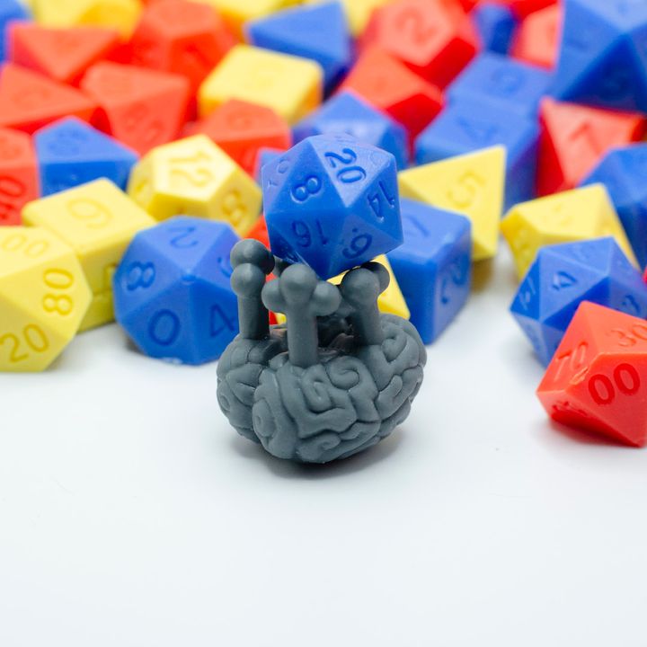 3D Printable Playful Intellect Devourer Mini & Dice Holder by Found ...