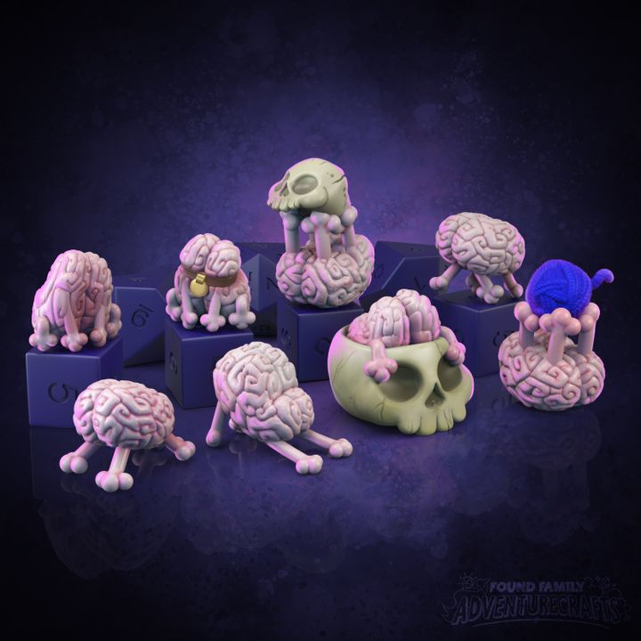 3D Printable Cute Intellect Devourers Bundle: Brain Puppies & Kitties ...