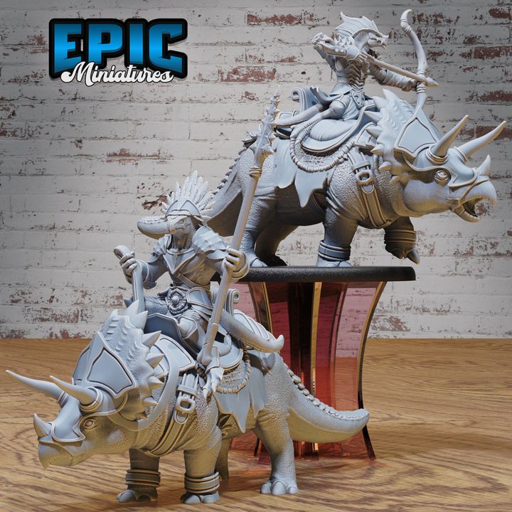 3D Printable Lizard Folk Army Dino Set / Reptilian Humanoid Warrior ...