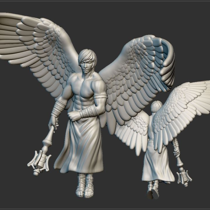 3D Printable Angels - Deva, Planetar, Solar by Rogue Hero Minis