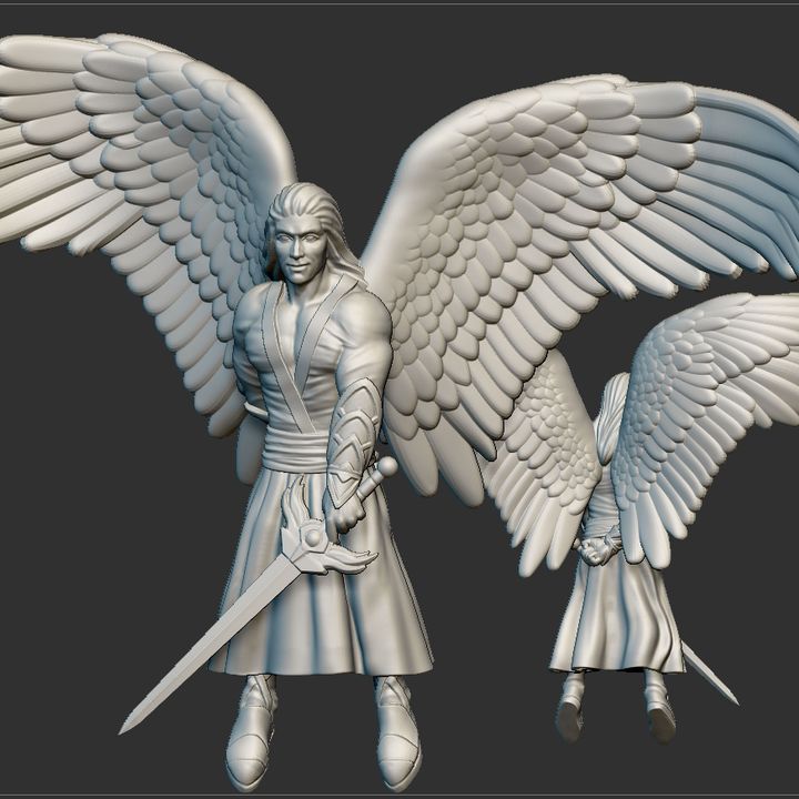 3D Printable Angels - Deva, Planetar, Solar by Rogue Hero Minis