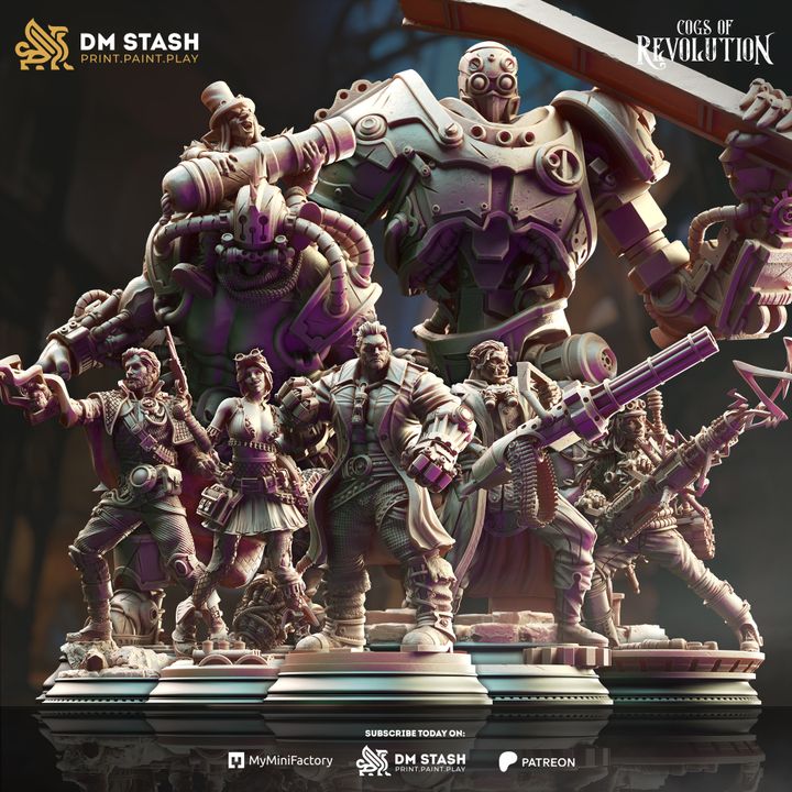 3D Printable Cogs of Revolution (DM Stash Feb '25 Bundle) by DM Stash