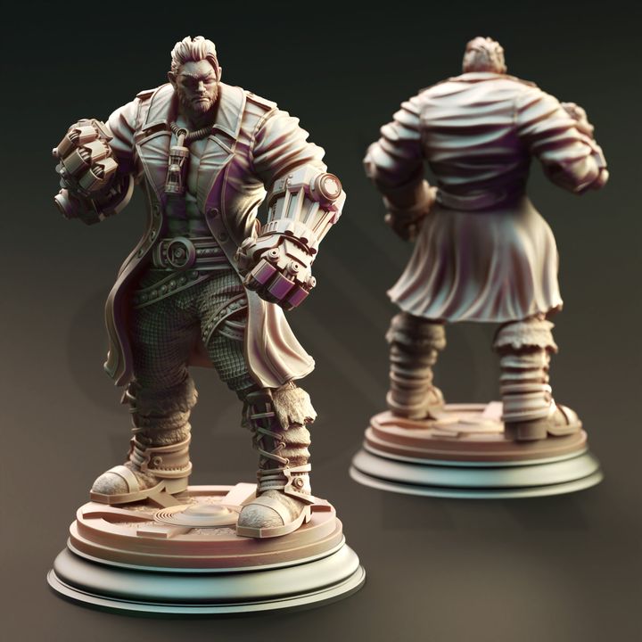 3D Printable Human Artificer Brawler - Derek Matthews by DM Stash