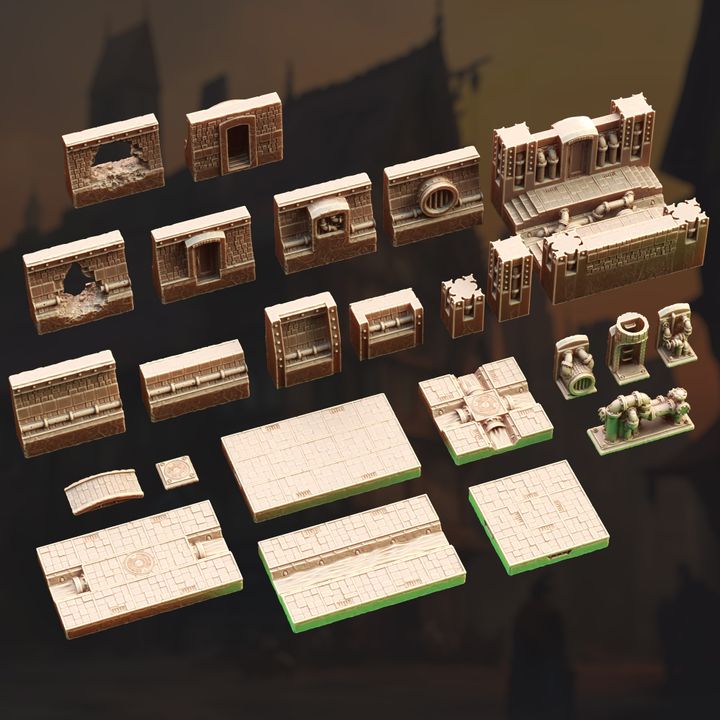 3D Printable Modular Sewer Terrain Set - Grimgate Sewers by DM Stash