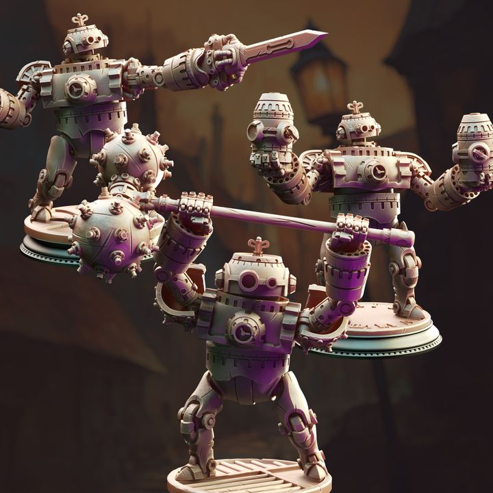 3D Printable Clockwork Simulacrums - Minor Venators by DM Stash