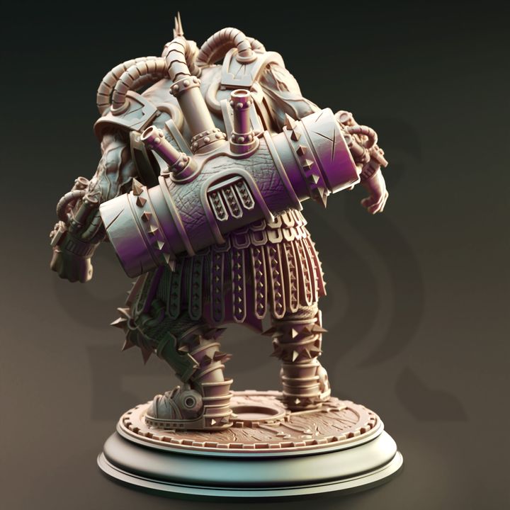 3D Printable Chemical Abomination with Goblin Rider - Muscles & Brains ...