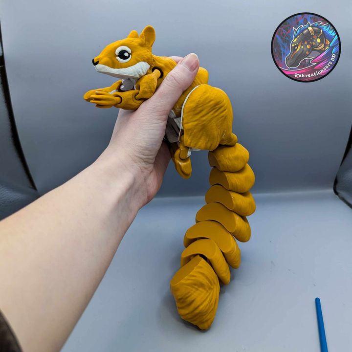 3D Printable Flexi Squirrel by Kirsten M