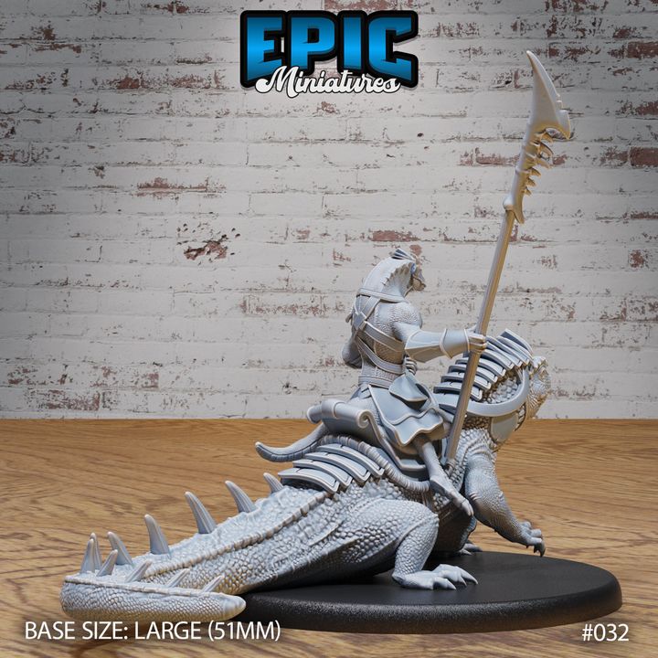 3D Printable Lizard Folk Army Reptile Spearman / Reptilian Humanoid ...
