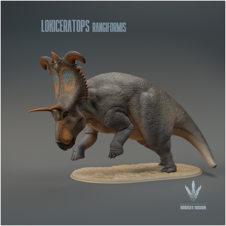 3D Printable Lokiceratops rangiformis : Attacking by Miniature Museum