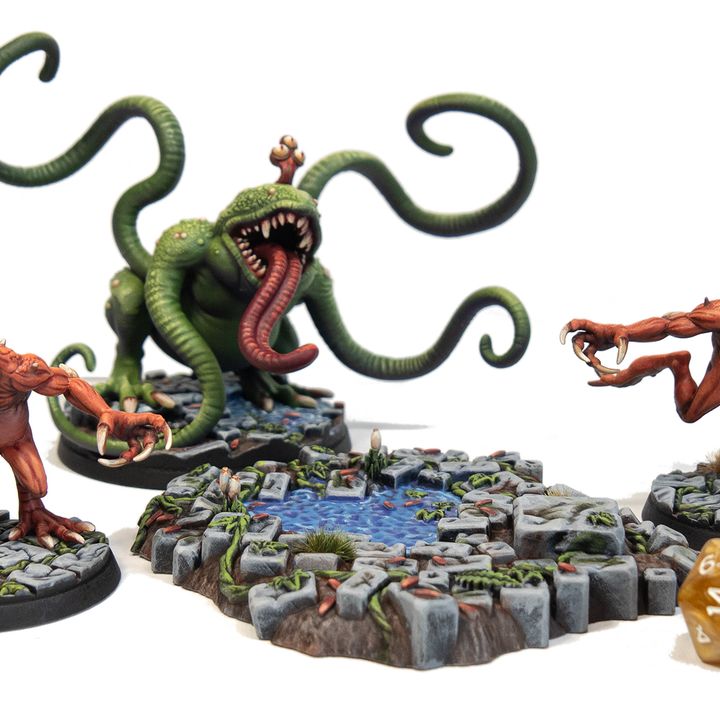 3D Printable [FEBRUARY 2025 RELEASE] Froghemoth, red slaads & ruined ...