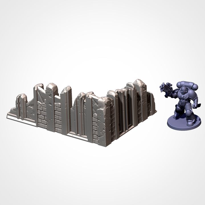 3D Printable CITY CLASSIC RUINS GW by Txarli Factory