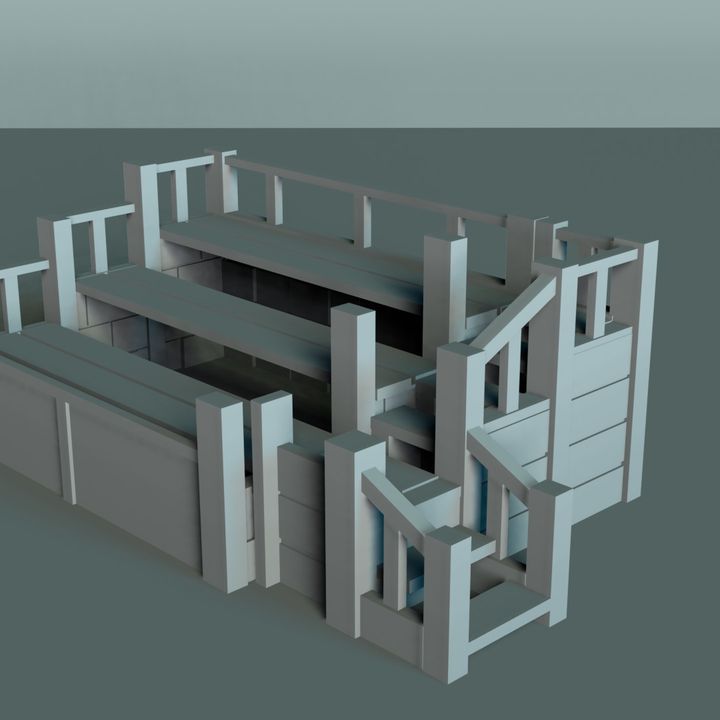 3D Printable Fantasy Football Spectator Stand by Culverin Models