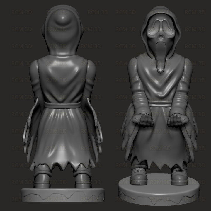 3D Printable Phantom horror movie joystick holder by Rogerio Correa de Melo