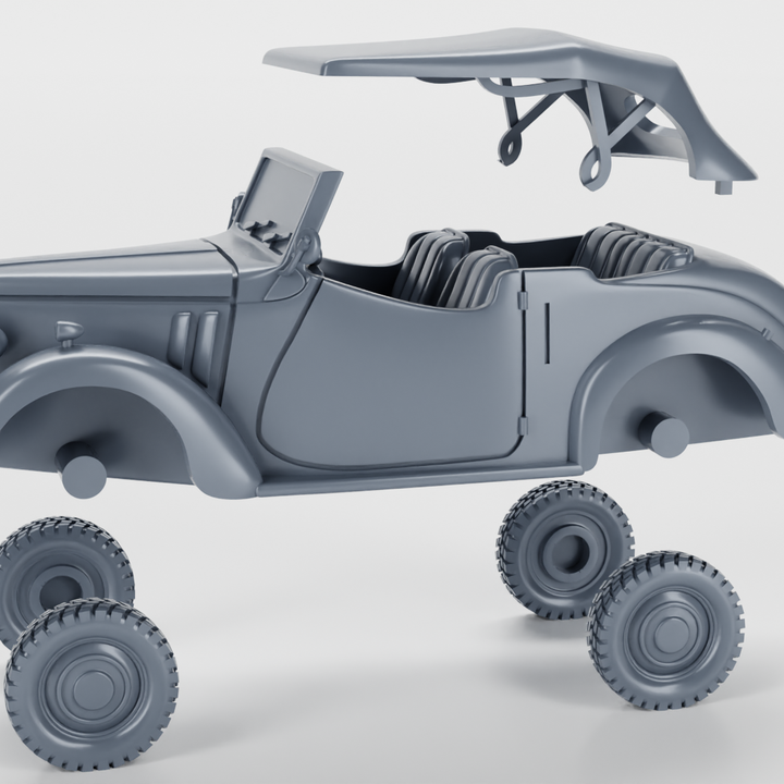 3D Printable Austin 8AP Military tourer (UK, WW2) by Wargame3d