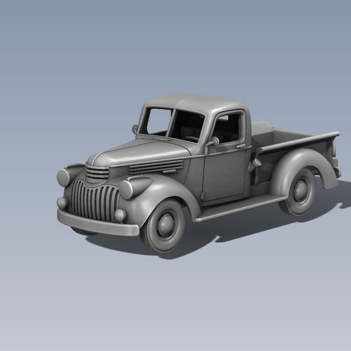 3D Printable Chevrolet 3100 pickup (1/2 ton) (US, 1942, WW2) by Wargame3d