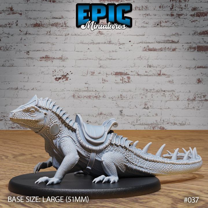 3D Printable Giant Reptile Mount / Lizard Beast / Reptilian Animal ...