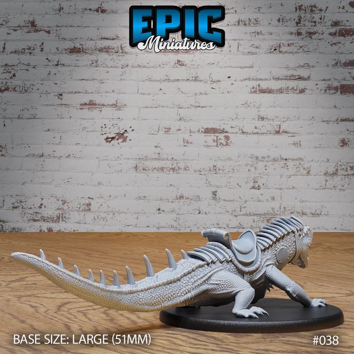 3D Printable Giant Reptile Mount Attacking / Lizard Beast / Reptilian ...