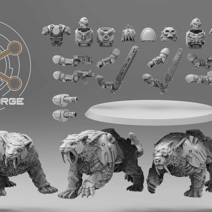 3D Printable Saber-tooth Riders by Atlan Forge