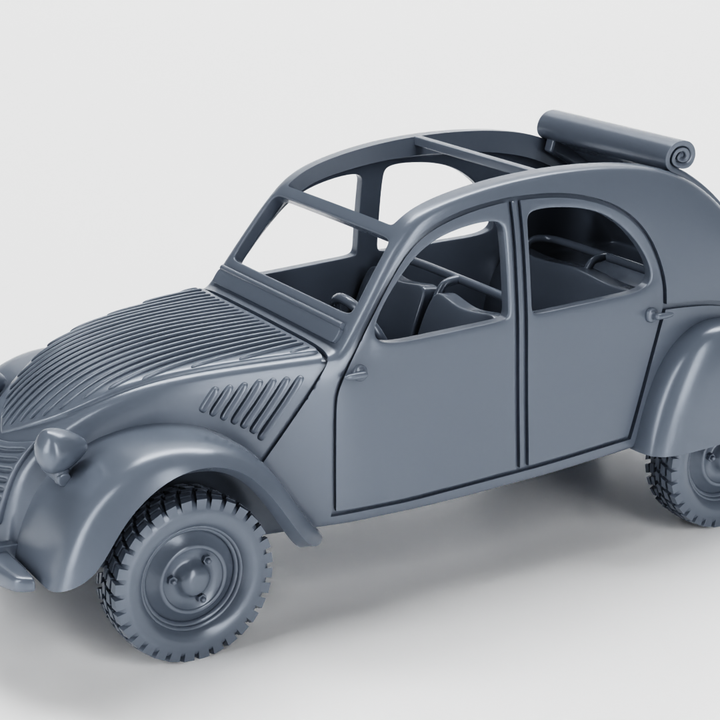 3D Printable Citroen 2СV (France, WW2+post War) by Wargame3d