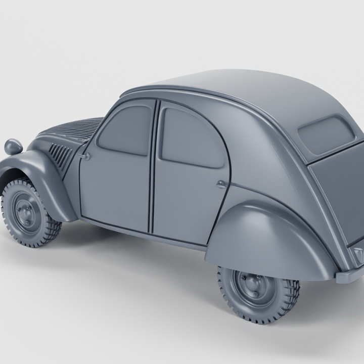 3D Printable Citroen 2СV (France, WW2+post War) by Wargame3d