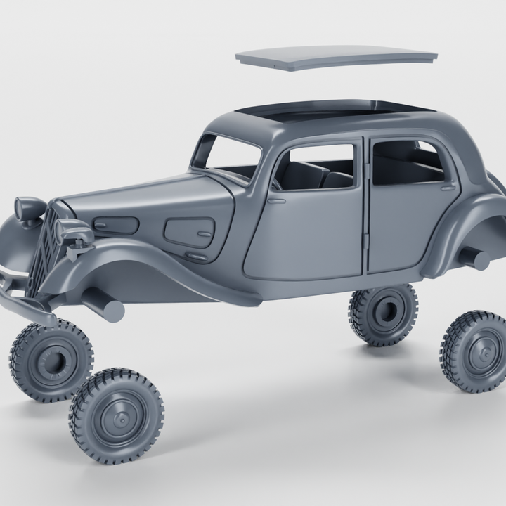 3D Printable Citroen Traction Avant CV11 – LWB (France) by Wargame3d