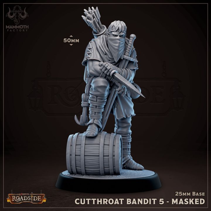 3D Printable Cuthroat Bandit Warband (5 Models) by Mammoth Factory