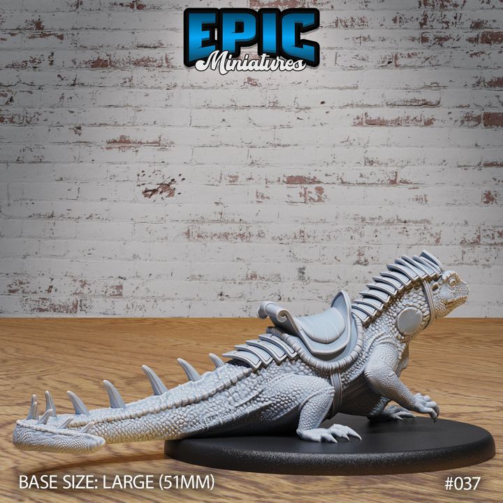 3D Printable Giant Reptile Mount Set / Lizard Beast / Reptilian Animal ...