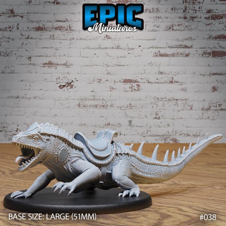 3D Printable Giant Reptile Mount Set / Lizard Beast / Reptilian Animal ...