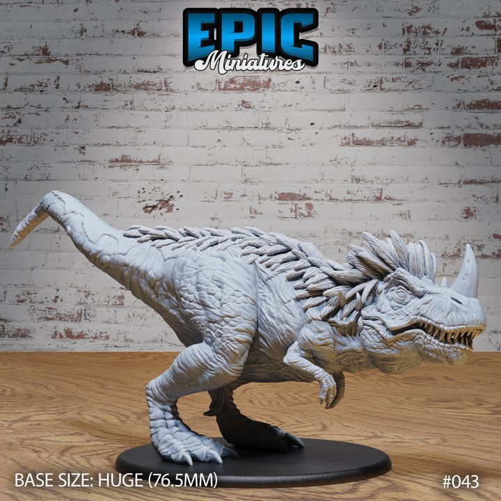 3D Printable Horned Rex / Ancient Predator Dinosaur / Tyrannosaurus ...