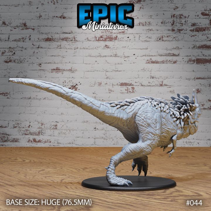 3D Printable Horned Rex Chasing / Ancient Predator Dinosaur ...