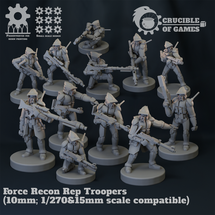 3D Printable Force Recon Rep Troopers by Crucible of Games