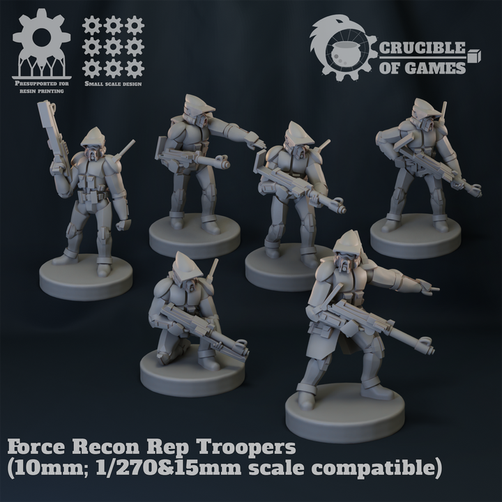 3D Printable Force Recon Rep Troopers by Crucible of Games