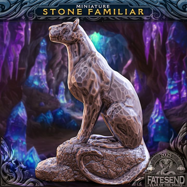 3D Printable Stone Familiar Miniature - SUPPORT FREE! by FatesEnd