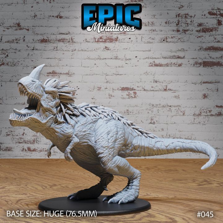 3D Printable Horned Rex Roaring / Ancient Predator Dinosaur ...