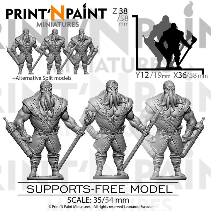 3D Printable Sea Scourge -5 Mini Bundle by Leonardo Escovar