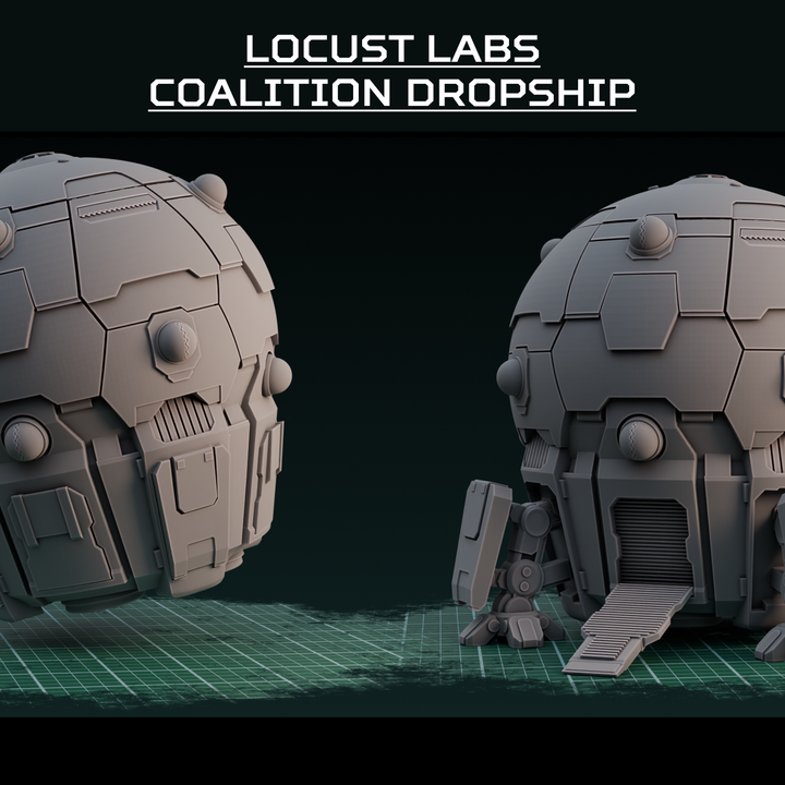 3D Printable 6mm Coalition Dropship V1 by Locust_Labs