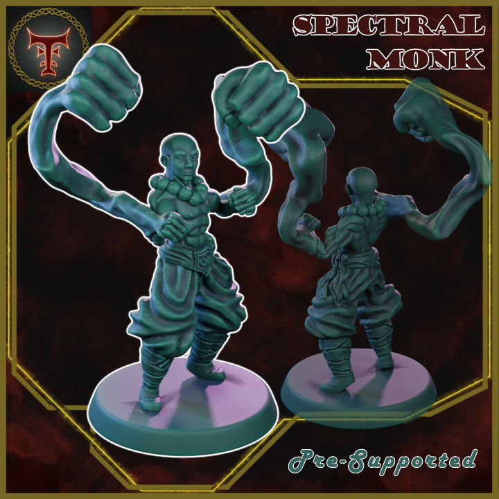 3D Printable Spectral Monk by Tarius Trinkets